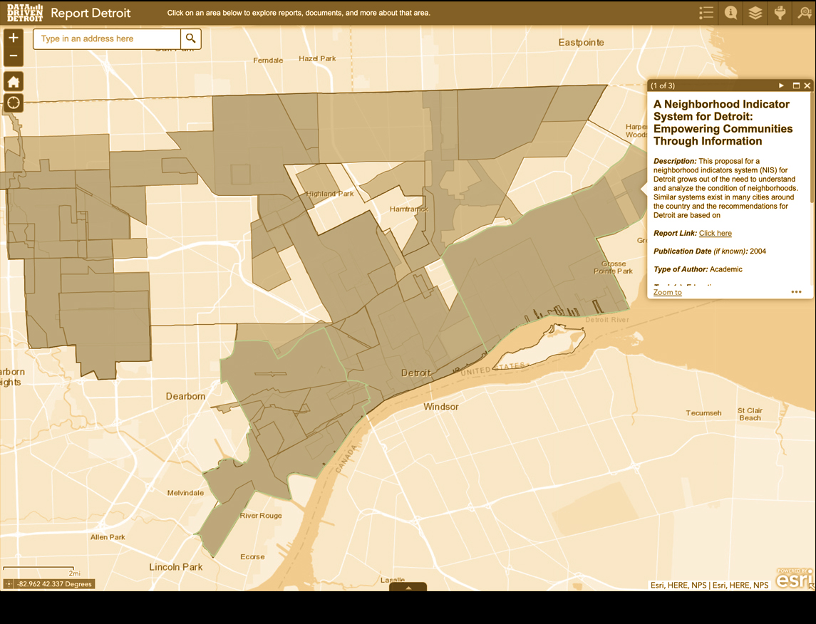 D3's Open Data Portal Data Driven Detroit